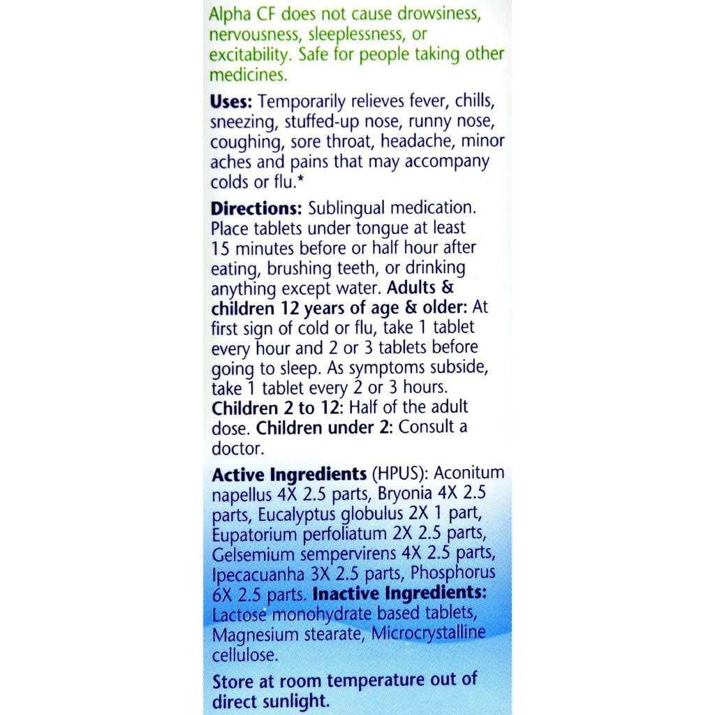 Boericke And Tafel Alpha Cf - 120 Tablets – yourgreenstore