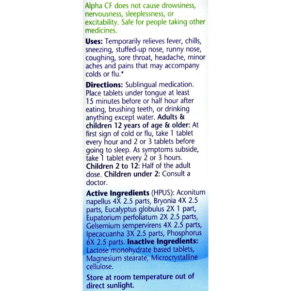 Boericke And Tafel Alpha Cf - 120 Tablets – yourgreenstore